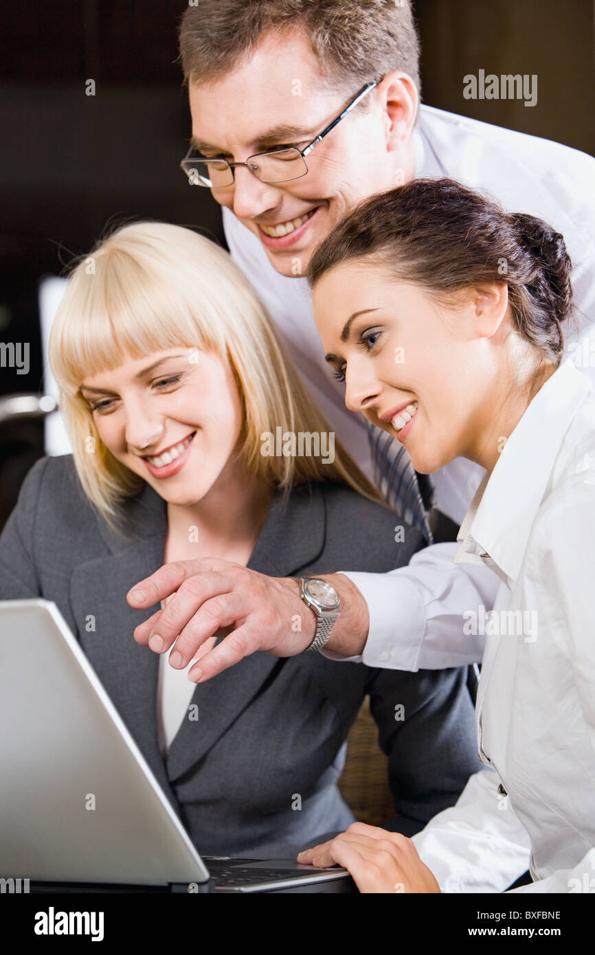 Boss is explaining the correct way of analysis to his colleagues in the ...