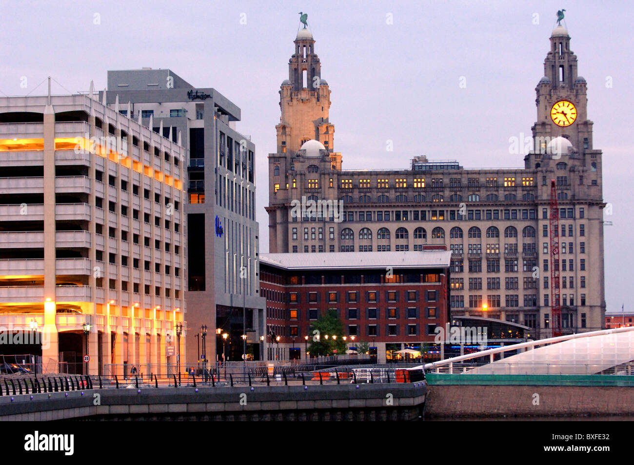 View of Liverpool Liver Building on Liverpool Waterfront Stock Photo ...