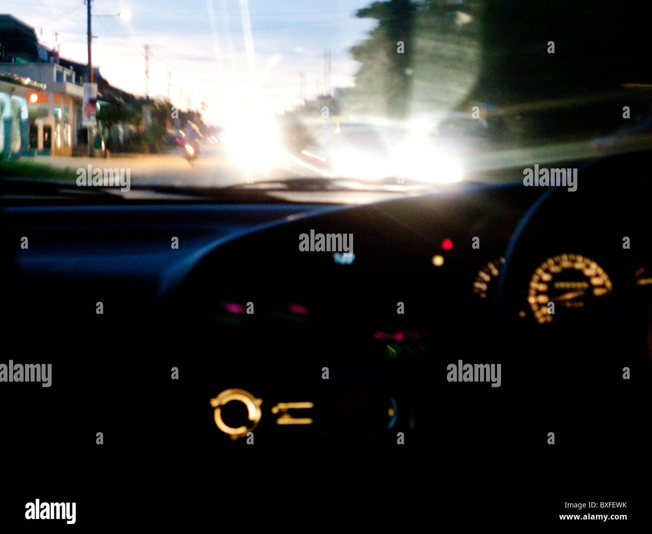 Dashboard lights driving night hi-res stock photography and images - Alamy