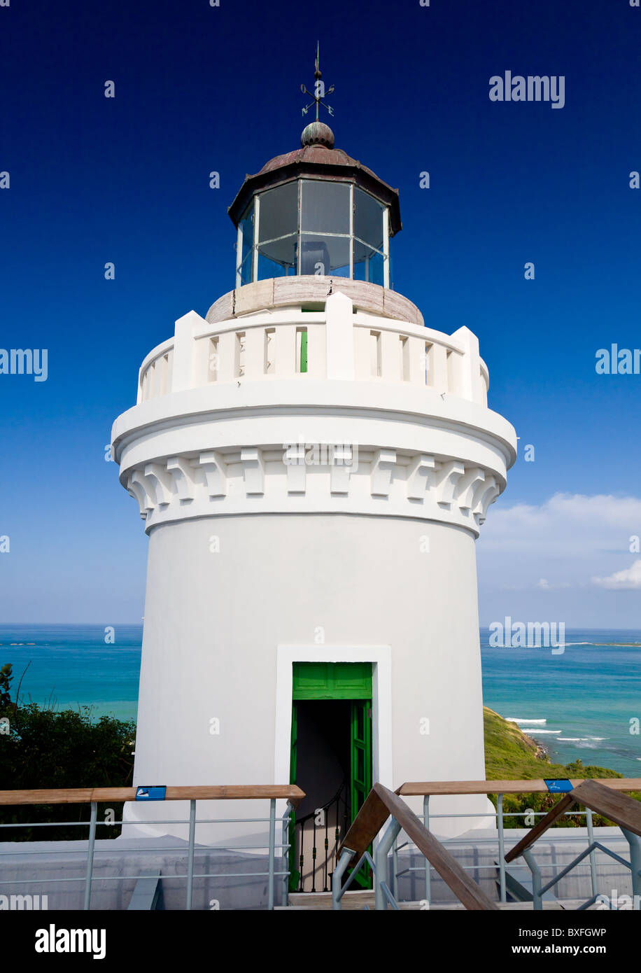 Cape San Juan lighthouse on north east corner of Puerto Rico near Cabo ...