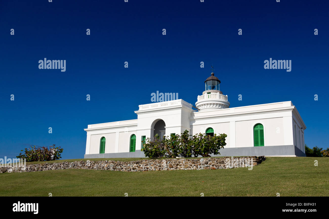 Cape San Juan lighthouse on north east corner of Puerto Rico near Cabo ...