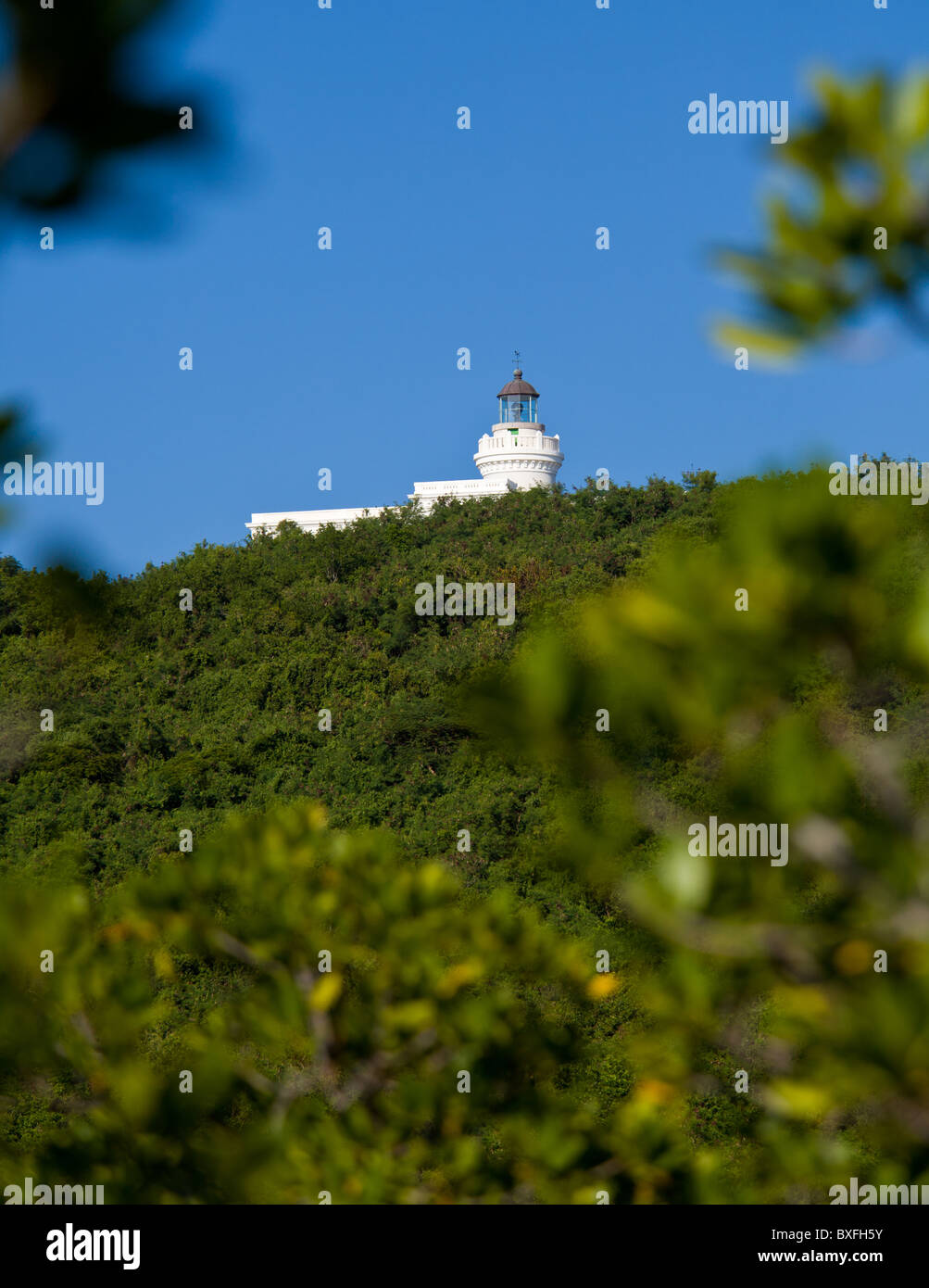 Cape San Juan lighthouse on north east corner of Puerto Rico near Cabo ...