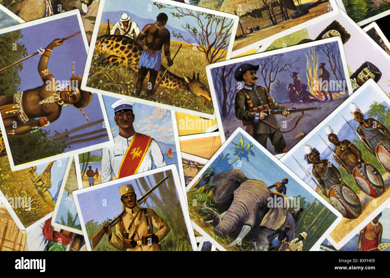 Collection cards with the german colonies hi-res stock photography and ...