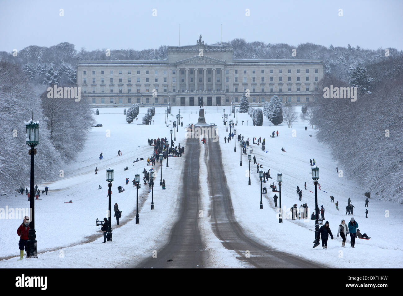 stormont parliament buildings on a cold snowy winters day Belfast ...