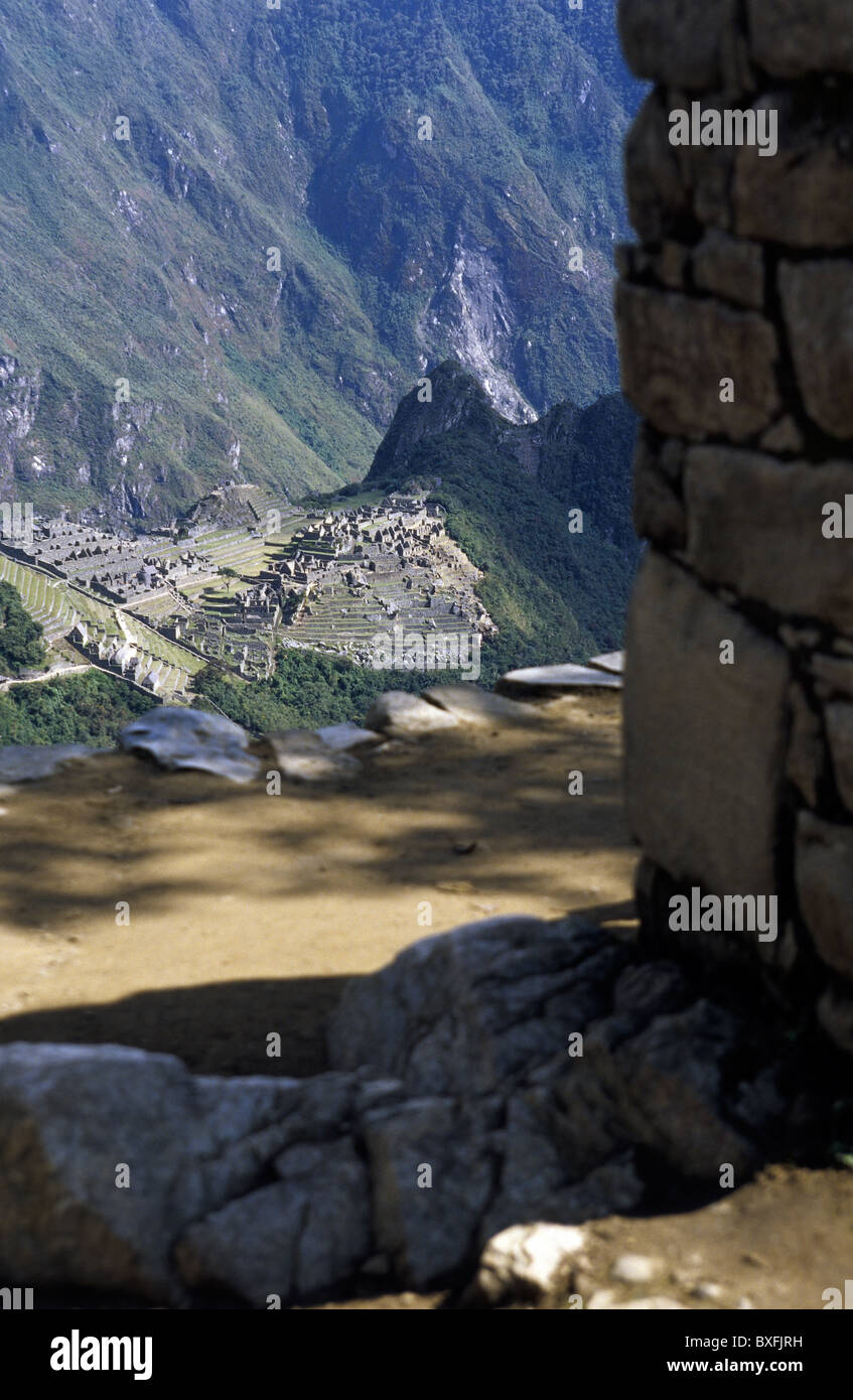 Incan ruins of Machu Picchu at the UNESCO World Heritage site outside ...