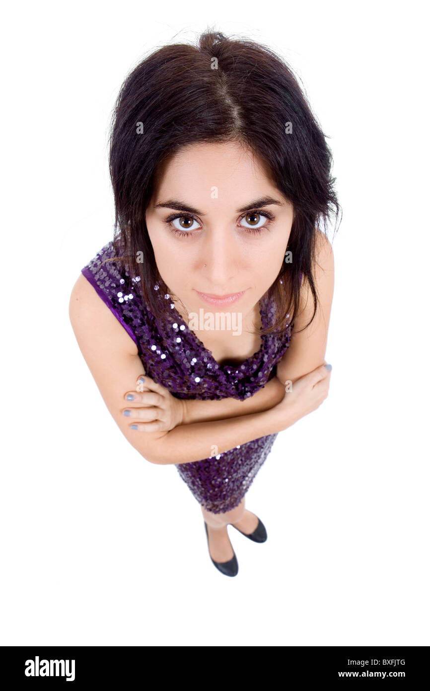 young beautiful woman full body, isolated on white Stock Photo - Alamy