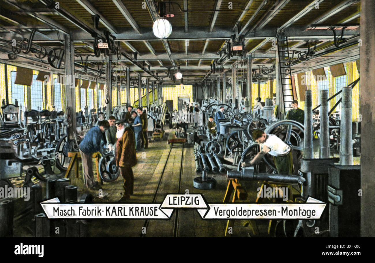 industry, factory, worker in engineering works Karl Krause, Leipzig ...