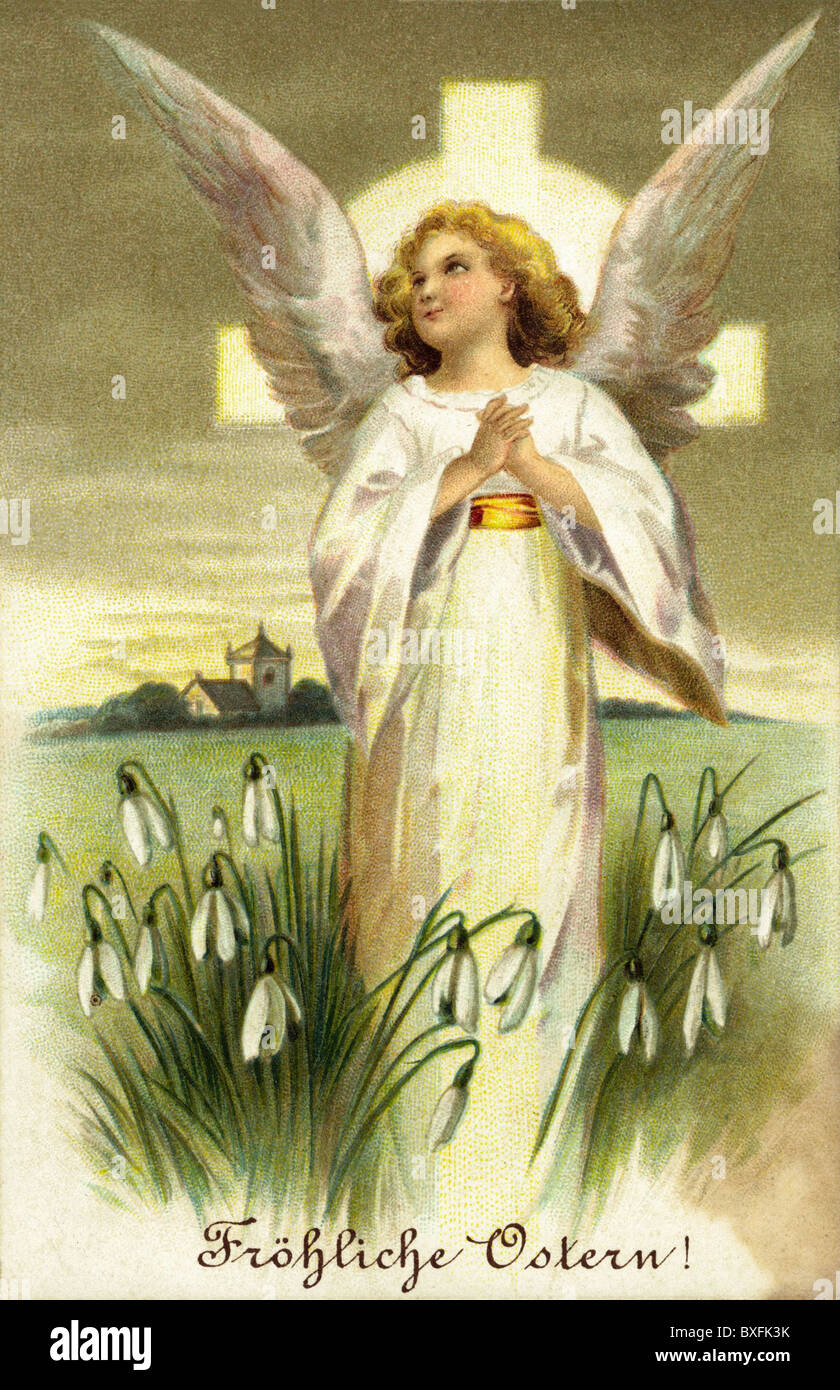 tradition / folklore, Germany, Bavaria, "Happy Easter", postcard, 1910 ...