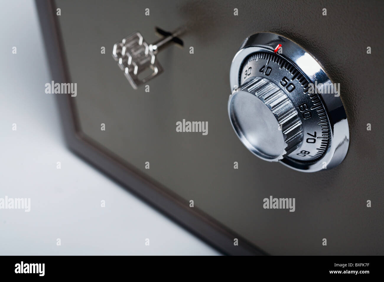 Safe with key lock and combination lock Stock Photo - Alamy