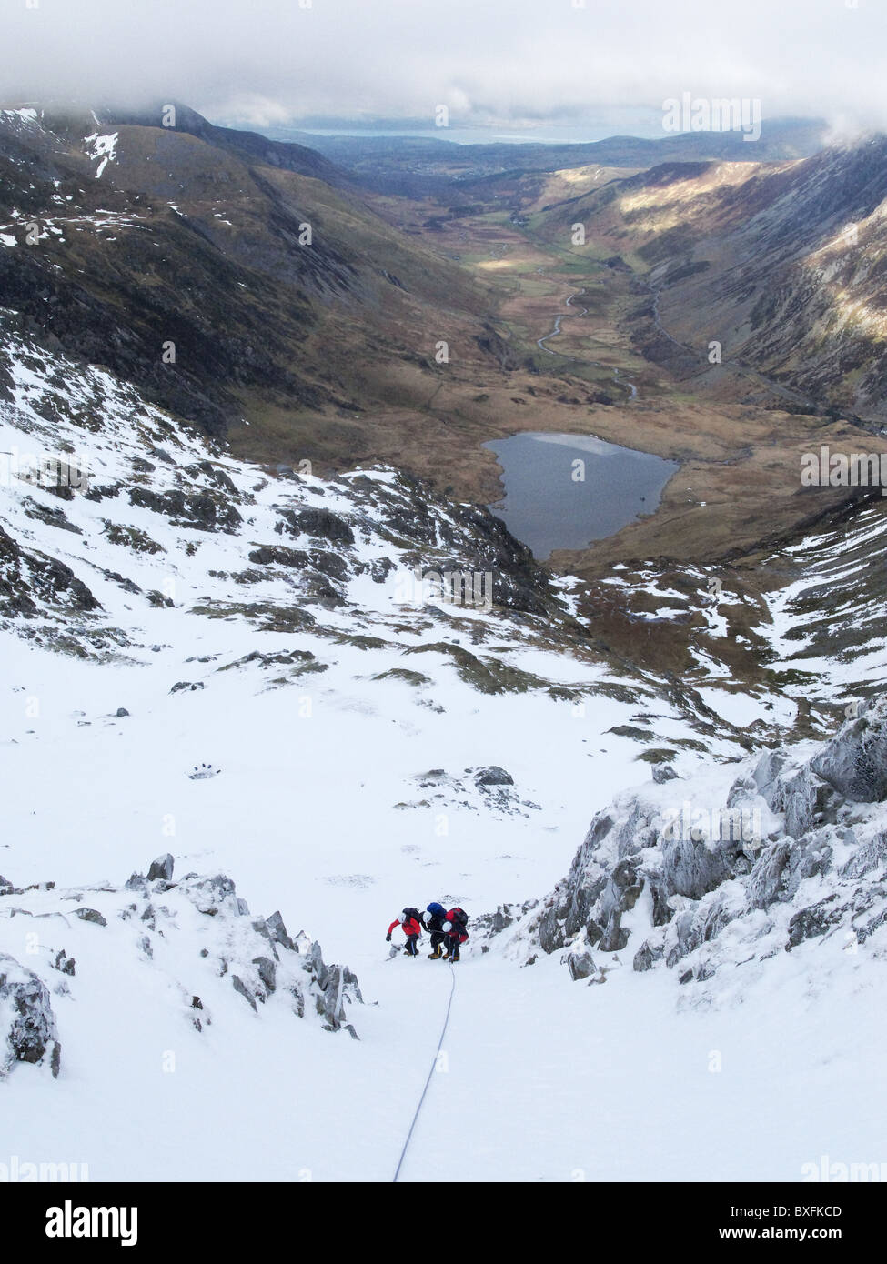 Winter climbing in Snowdonia Stock Photo - Alamy
