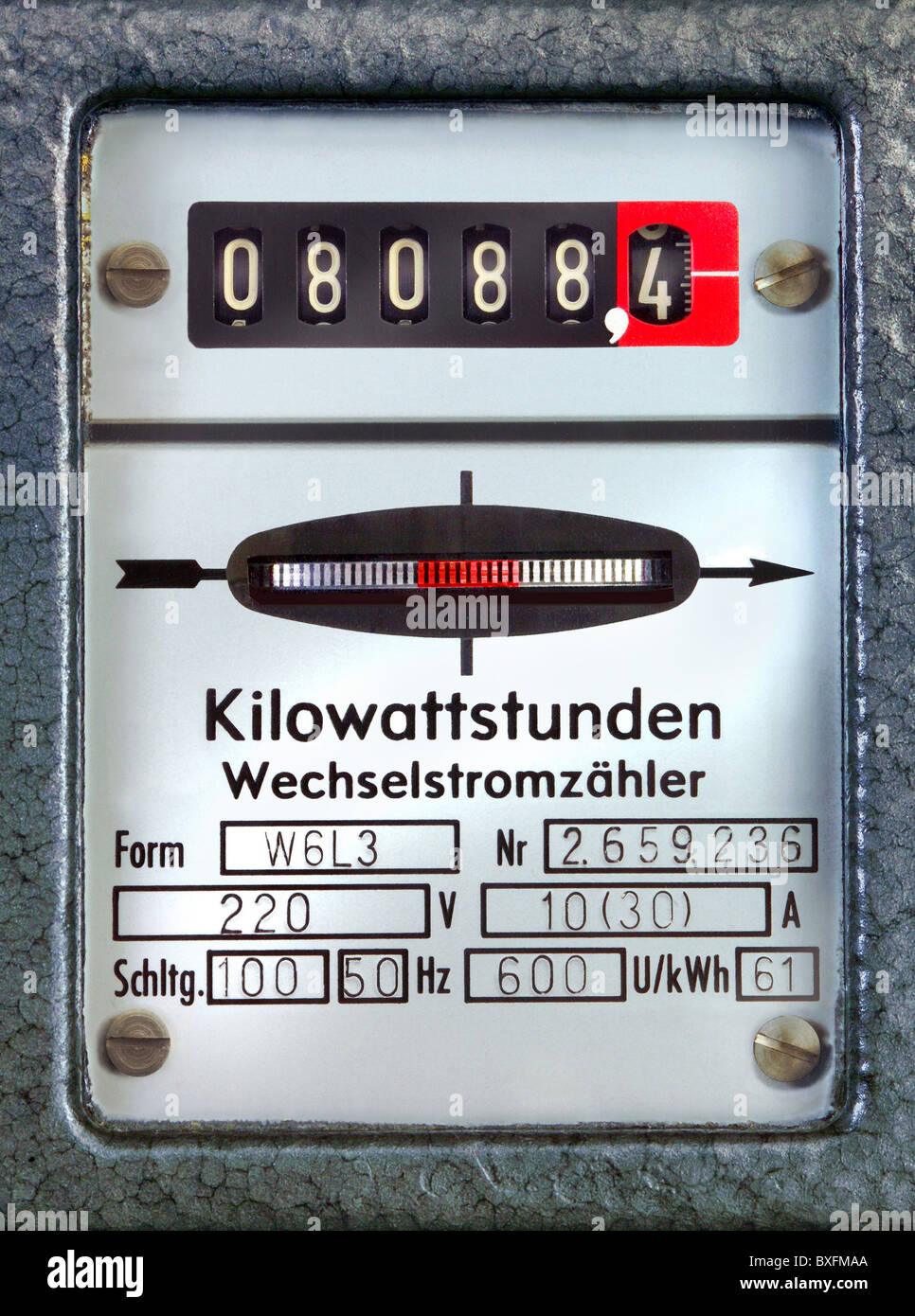 energy, electricity, electricity meter, Germany, 1960s, 60s, 20th ...