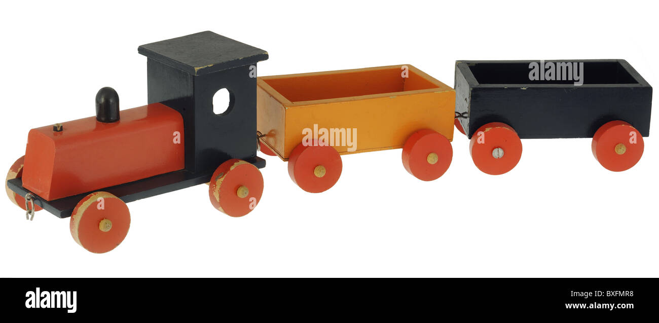 toys, toy train, wooden toy train, Germany, circa 1966, Additional ...