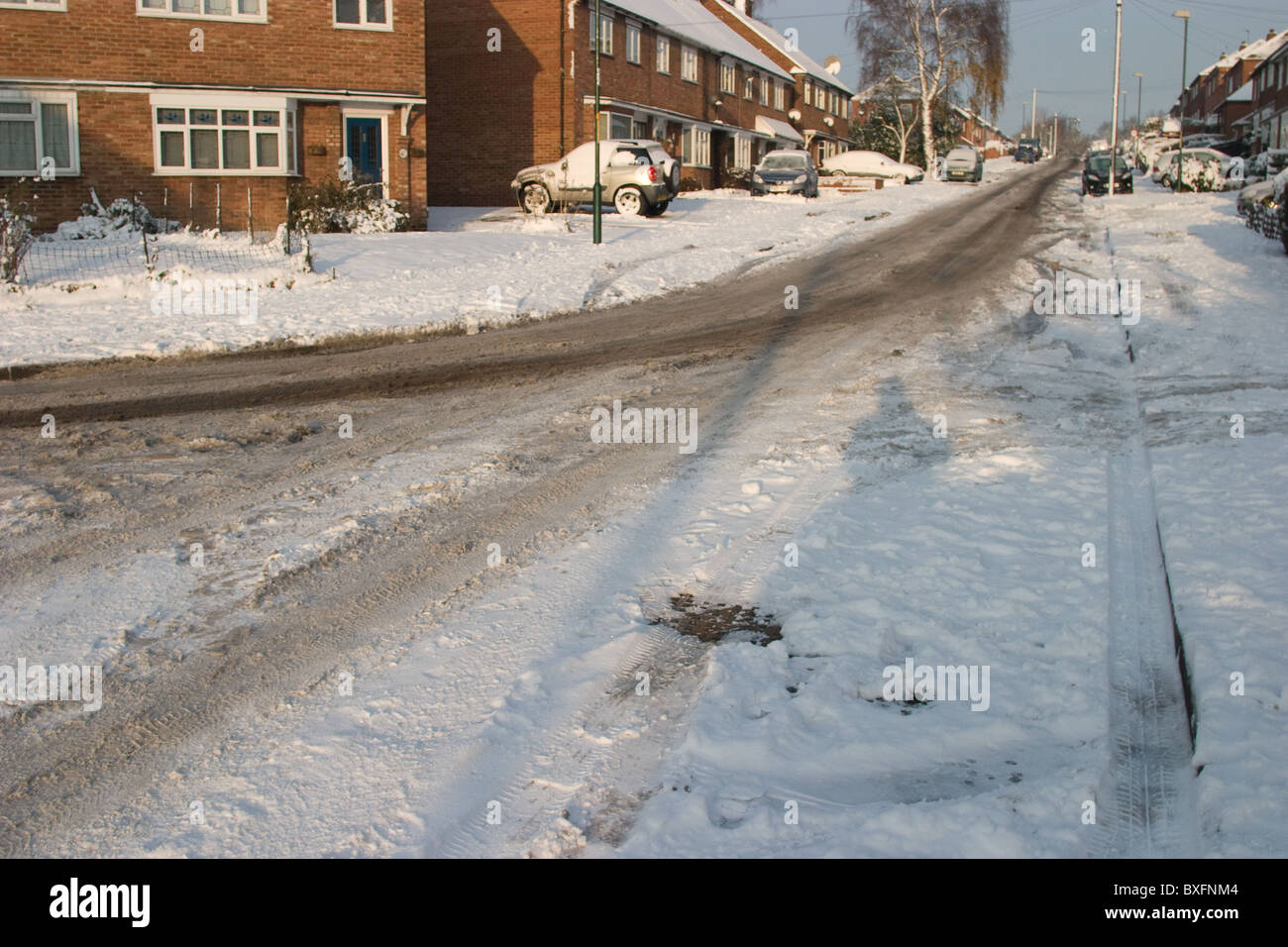 urban snow scene in Strood Kent Stock Photo - Alamy