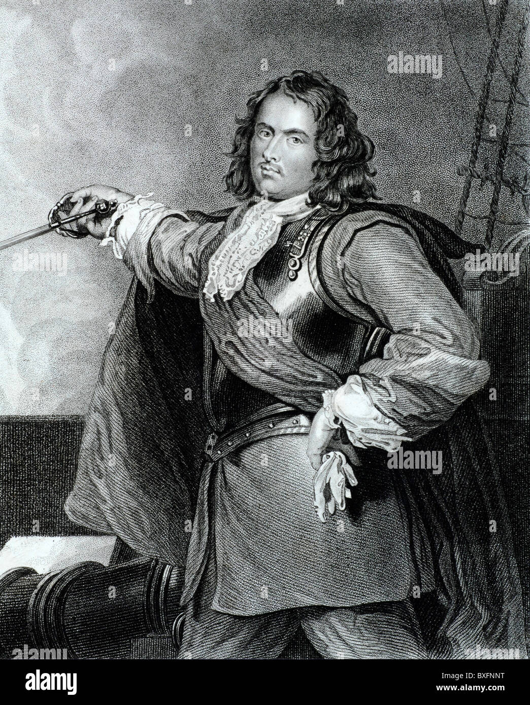 Portrait of Admiral Robert Blake (1599-1657) English Admiral. Naval ...