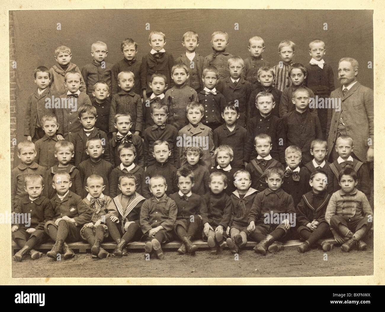 people, children, school class, Saxony, Germany, circa 1897, Additional ...