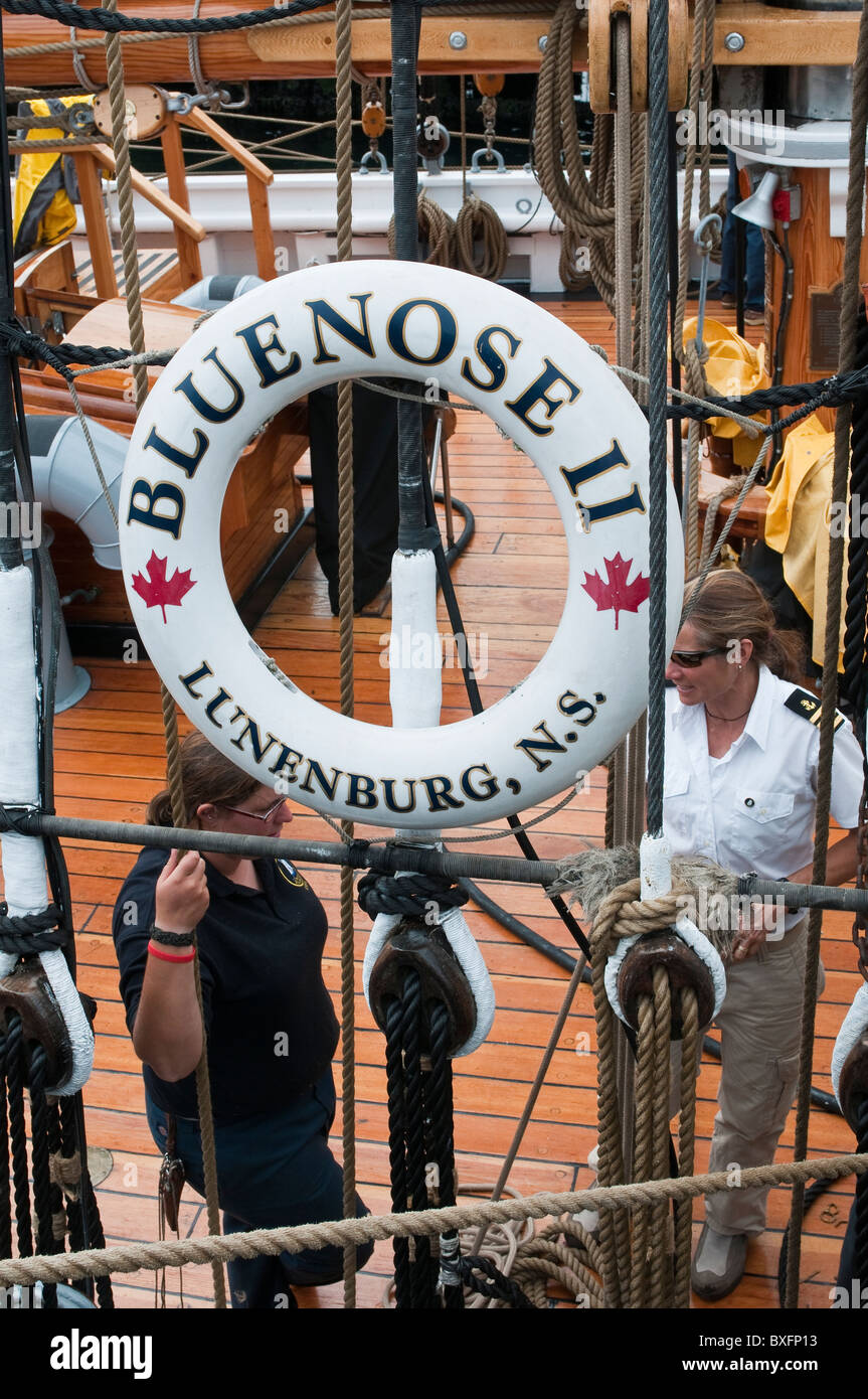 Bluenose II schooner ship in Lunenburg, Nova Scotia, Canada Stock Photo ...