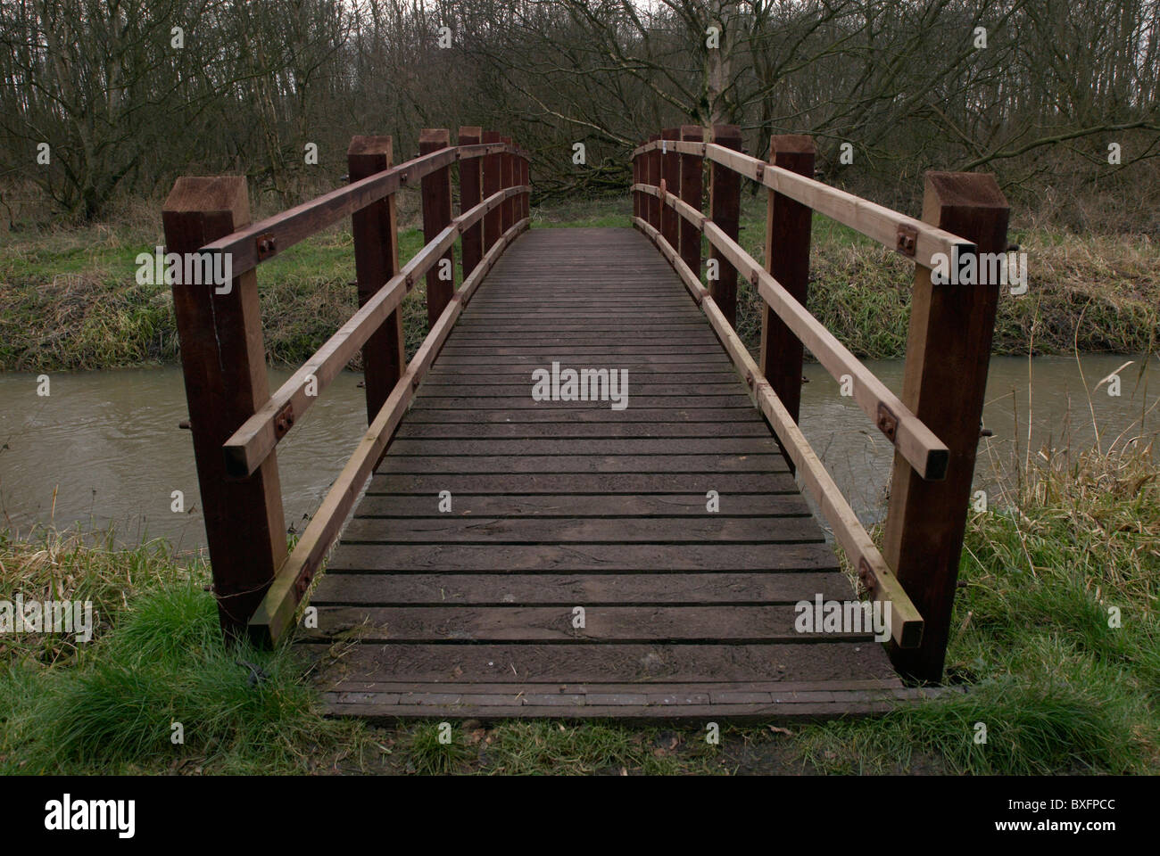 Recycled plastic platform board and bridge Stock Photo - Alamy