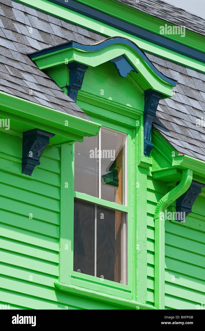 House architecture roof detail in Lunenburg, Nova Scotia, Canada Stock ...