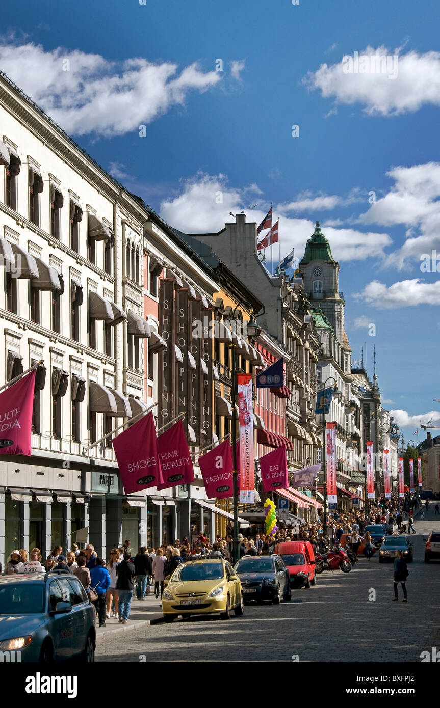 Karl Johan Gate Oslo Norway Stock Photo - Alamy