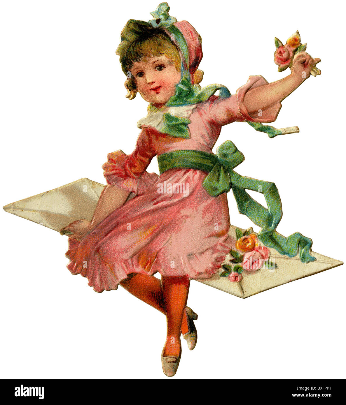 kitsch / souvenir, girl with love letter, Germany, 1893, Additional ...