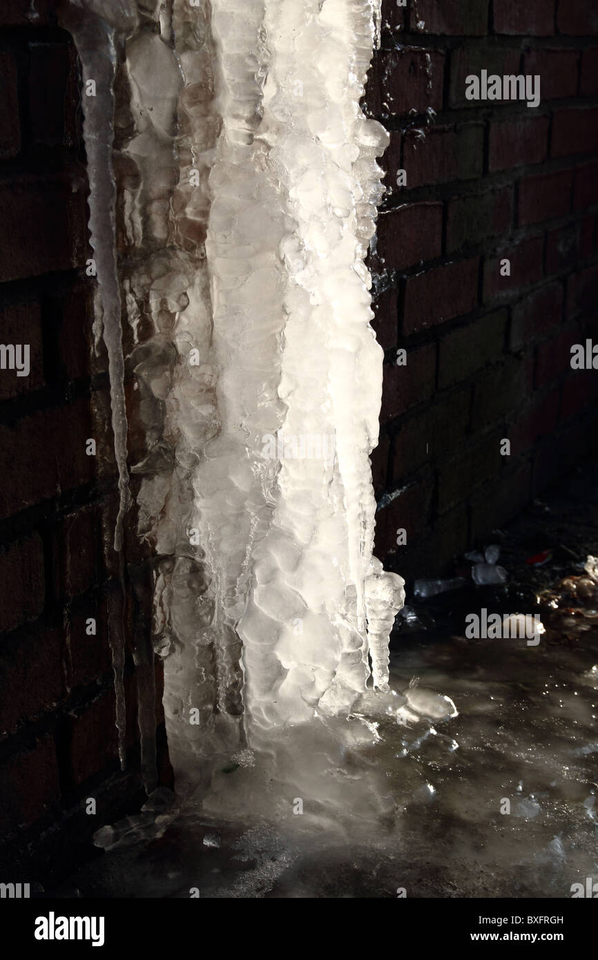An icicle is a spike of ice formed when water dripping or falling from ...