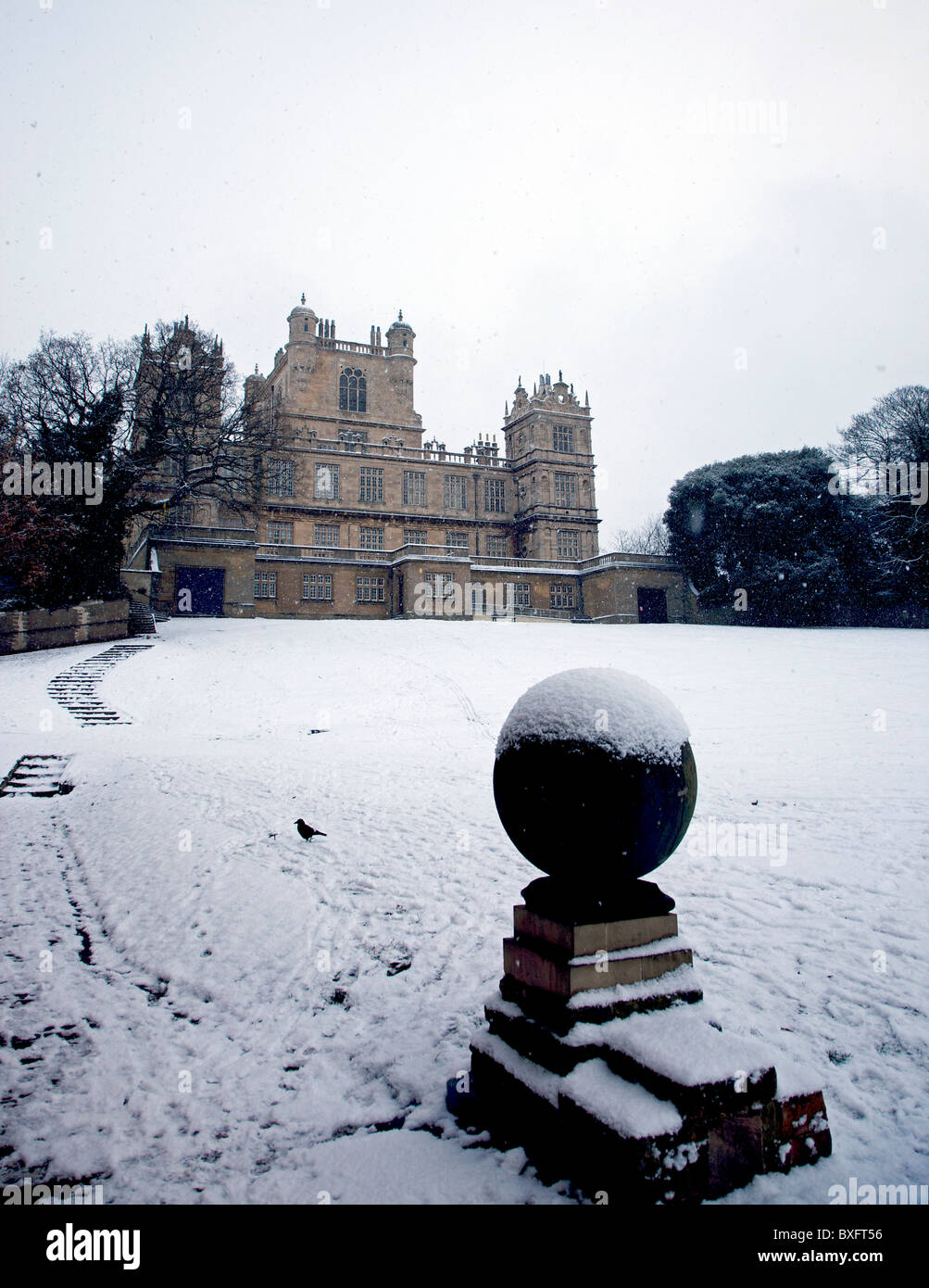 Wollaton Hall in the snow, Nottingham, England, UK Stock Photo - Alamy