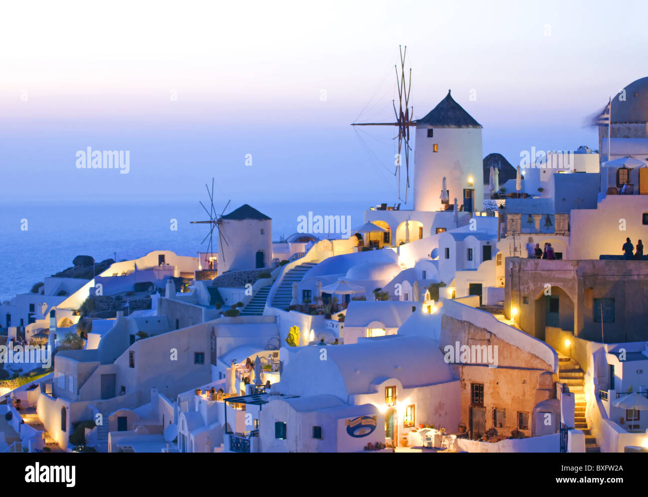 Santorini windmills hi-res stock photography and images - Alamy