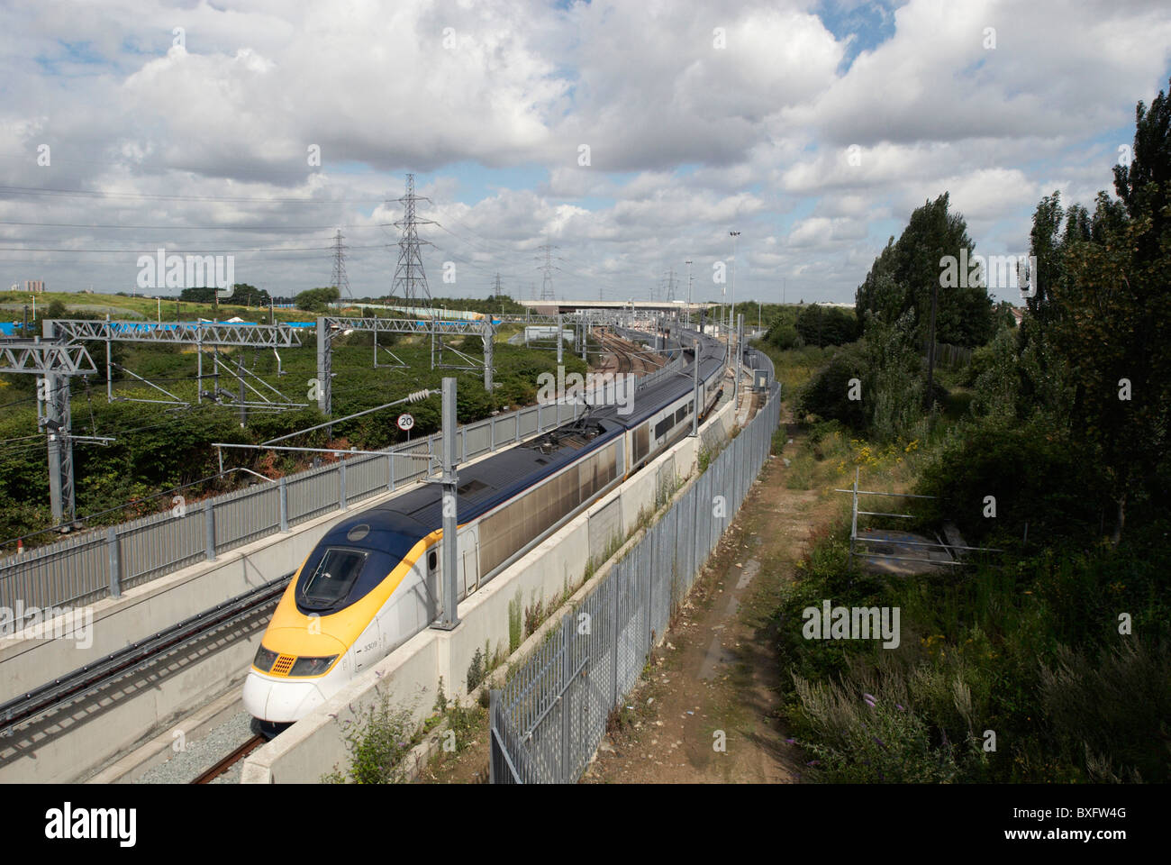 Eurostar line Stratford London UK Stock Photo - Alamy