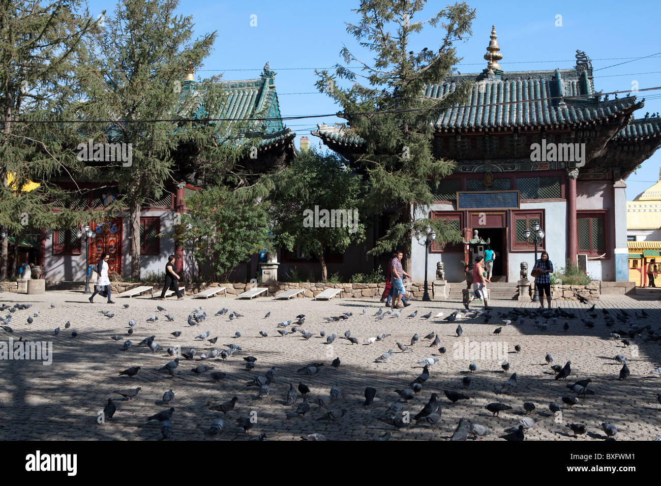 Gandan Complex, Great Ger and library, Gandan aka Gandantegchenling ...