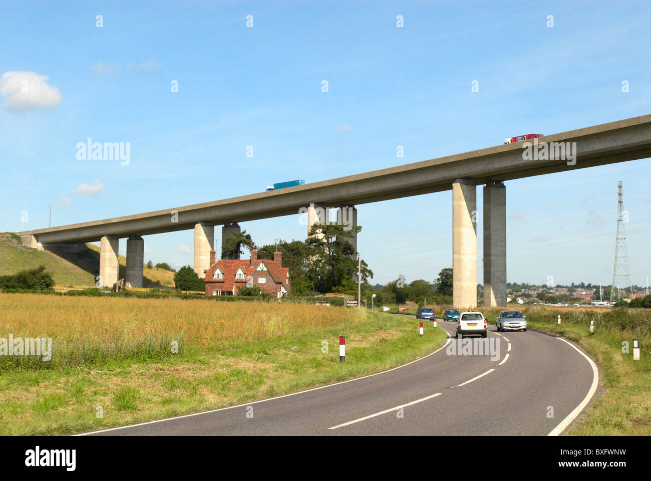 Orwell Bridge Suffolk UK Stock Photo - Alamy