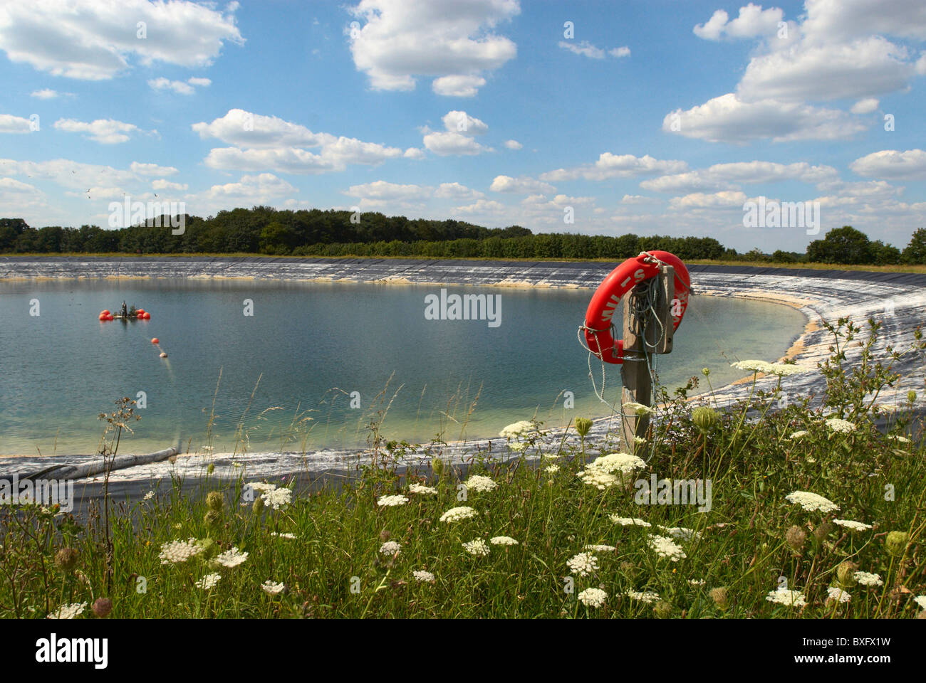 Water storage reservoir Suffolk UK Stock Photo - Alamy