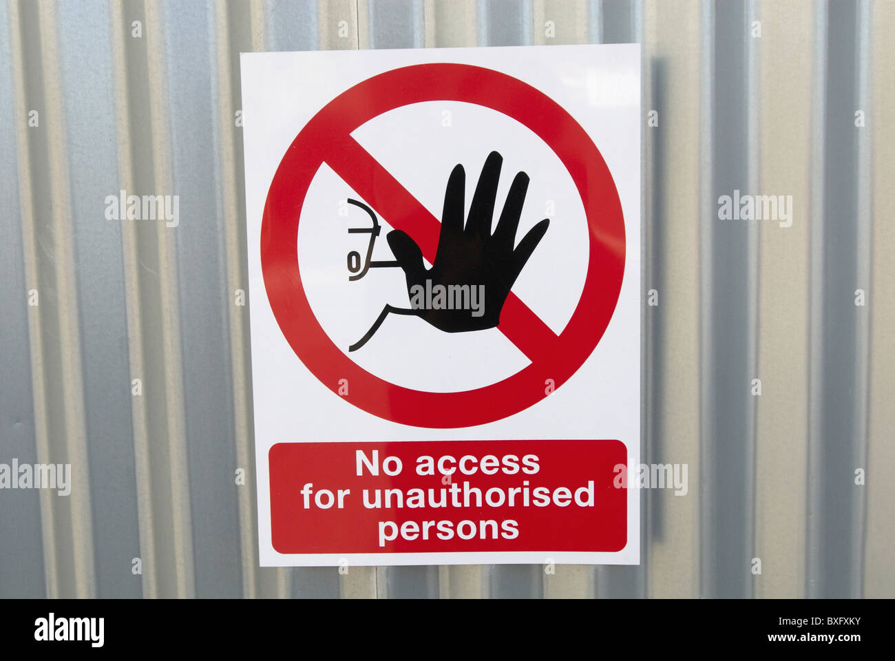 Warning sign London UK Stock Photo - Alamy