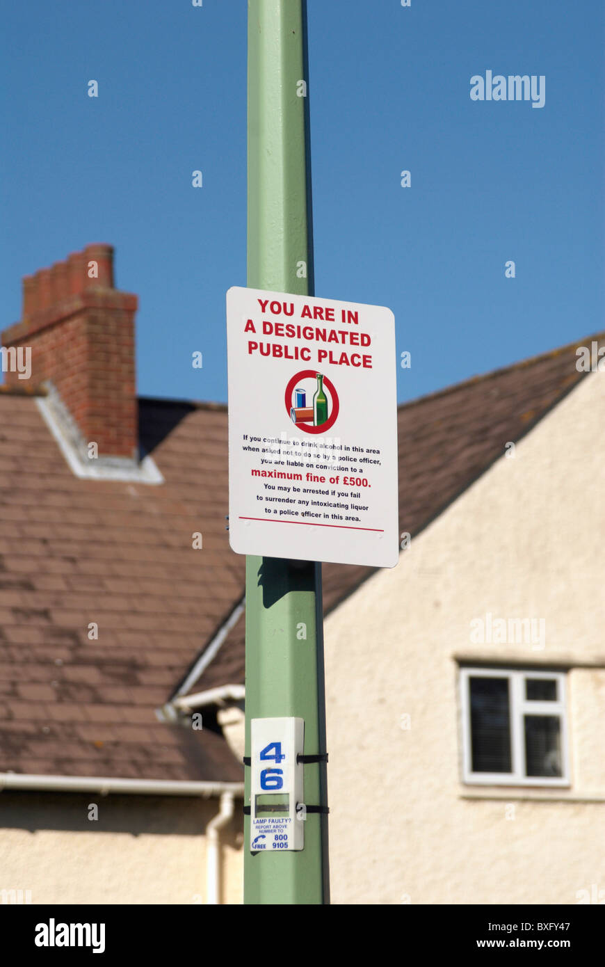 Warning sign for litter in a residential area Ipswich United Kingdom ...