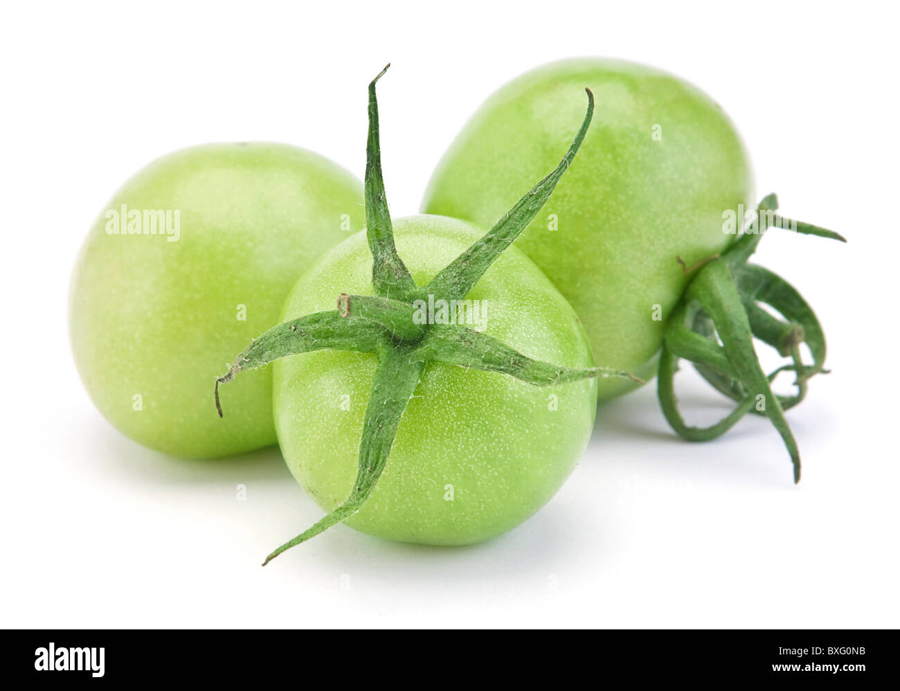 Green raw tomato Stock Photo - Alamy
