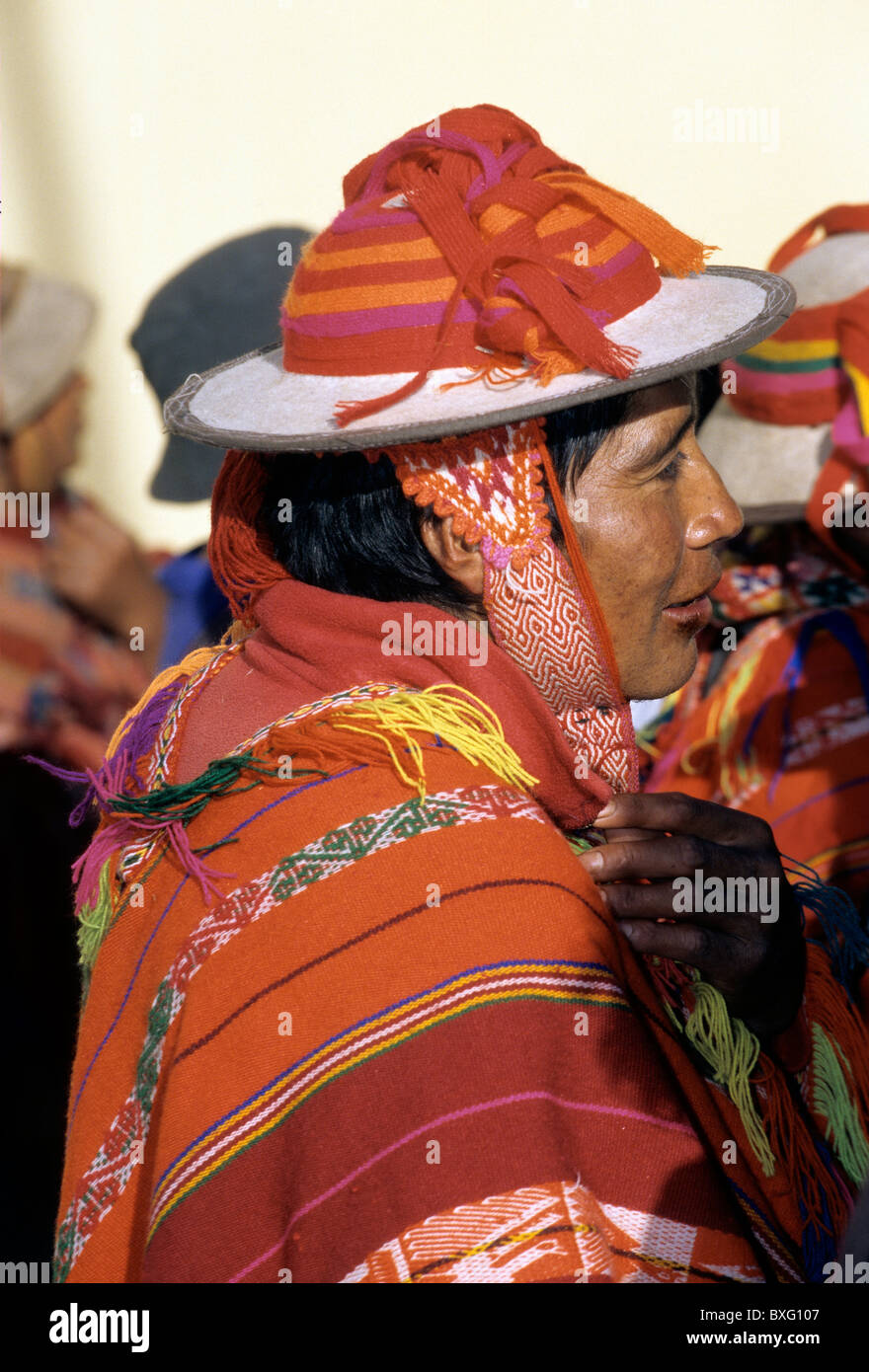 Traditionally dressed Quechua man in the Sacred Valley- Peru Stock ...