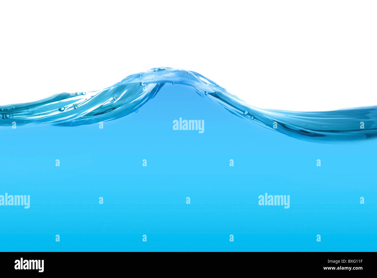 Blue water line isolated on a white background Stock Photo - Alamy