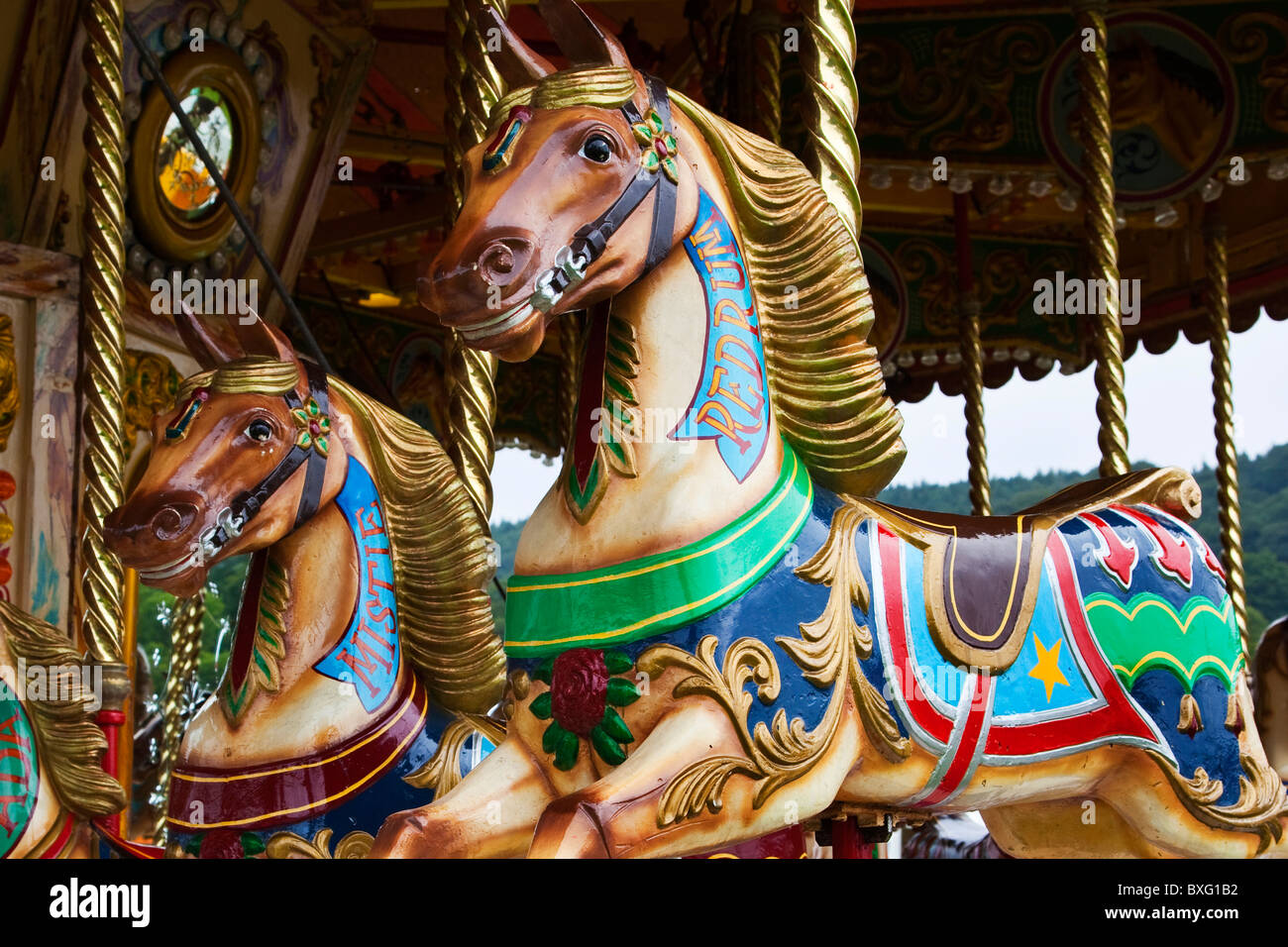 Old gallopers roundabout hi-res stock photography and images - Alamy