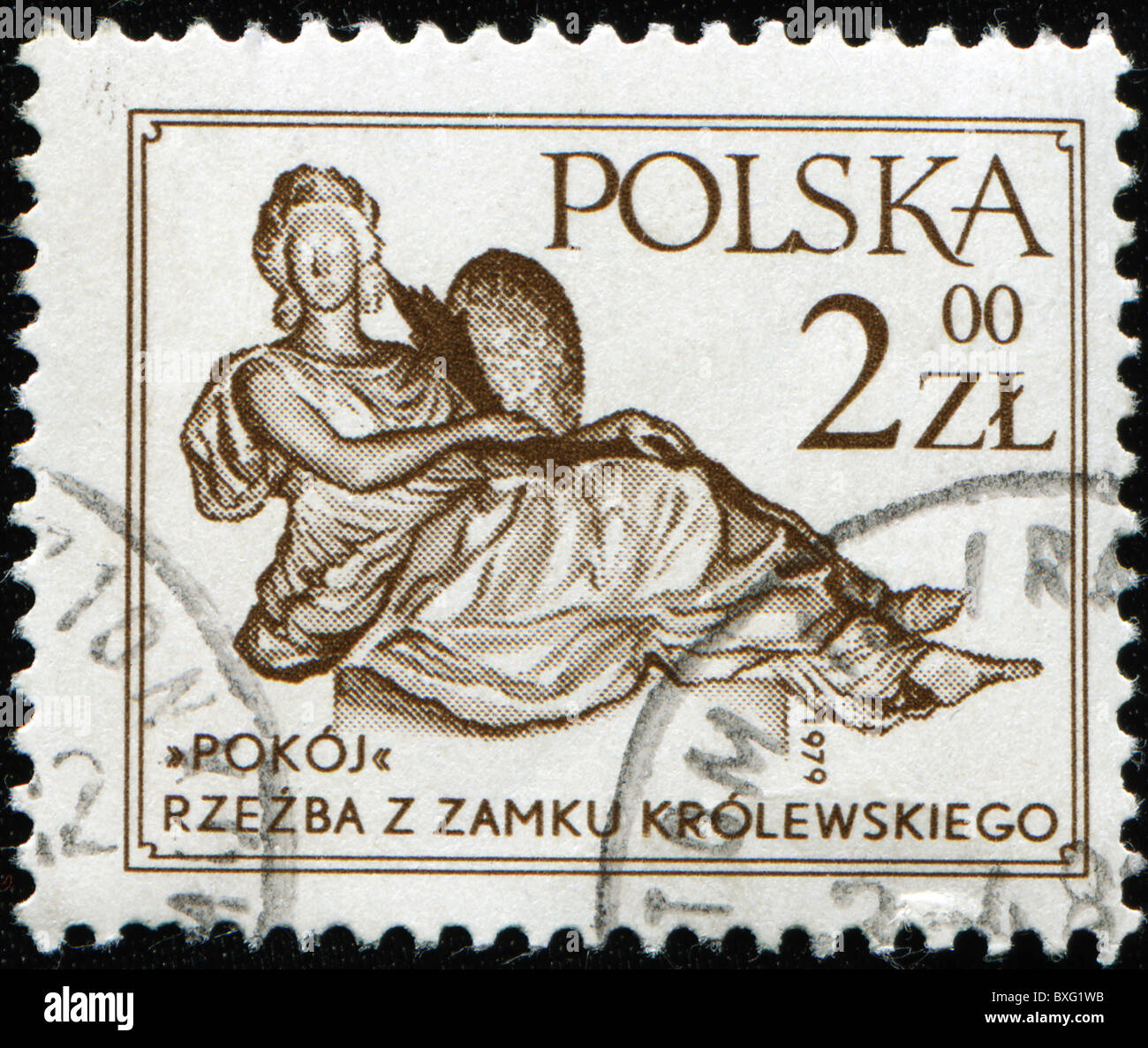 Poland stamp castle hi-res stock photography and images - Alamy