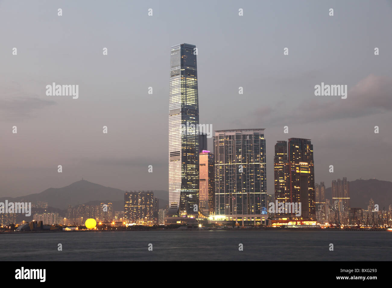 International Commerce Centre and the Union Square Skyscrapers in Hong ...