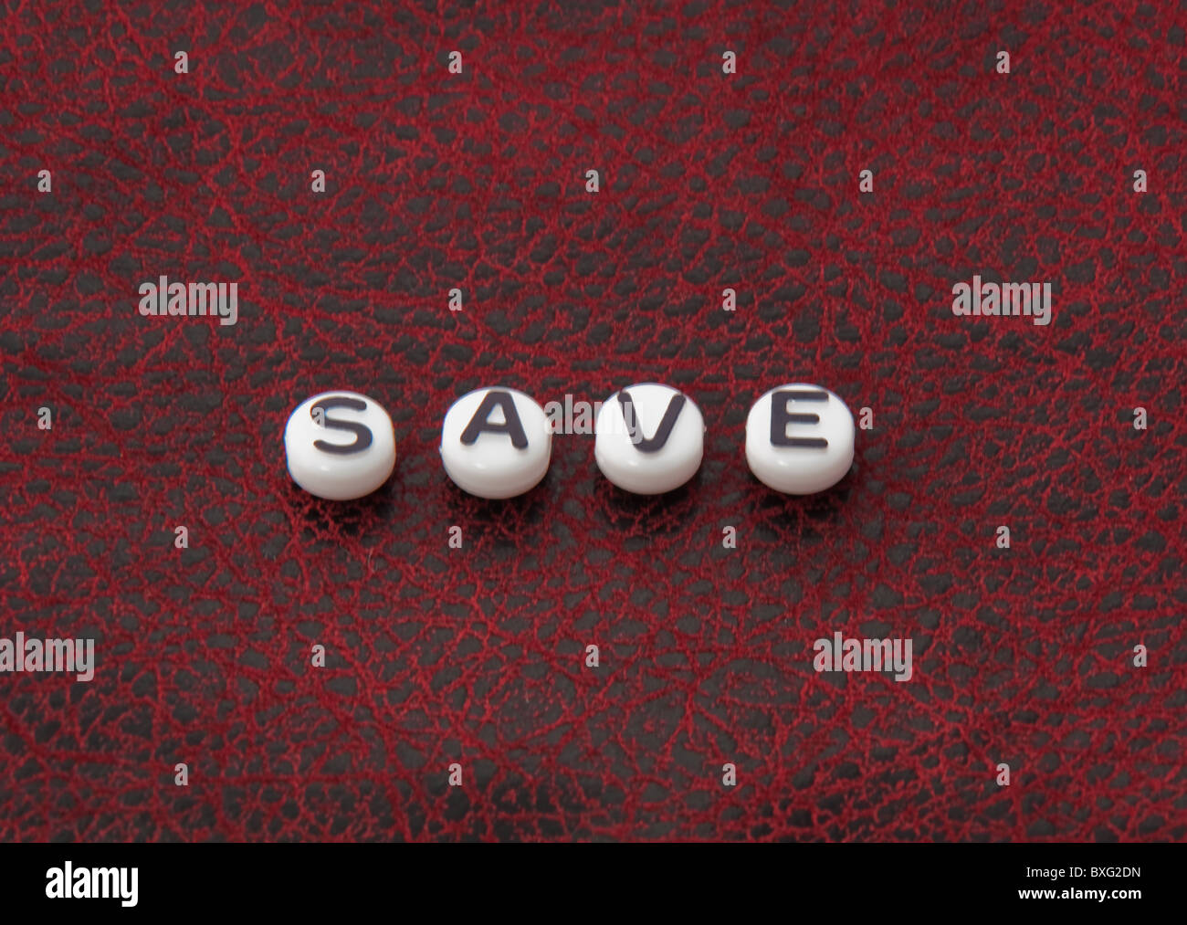 The word save is part of this series on black and white round lettering ...