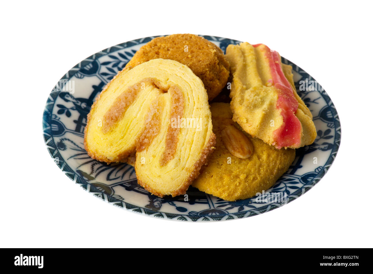 assortment sweet cookies isolated over white background Stock Photo - Alamy