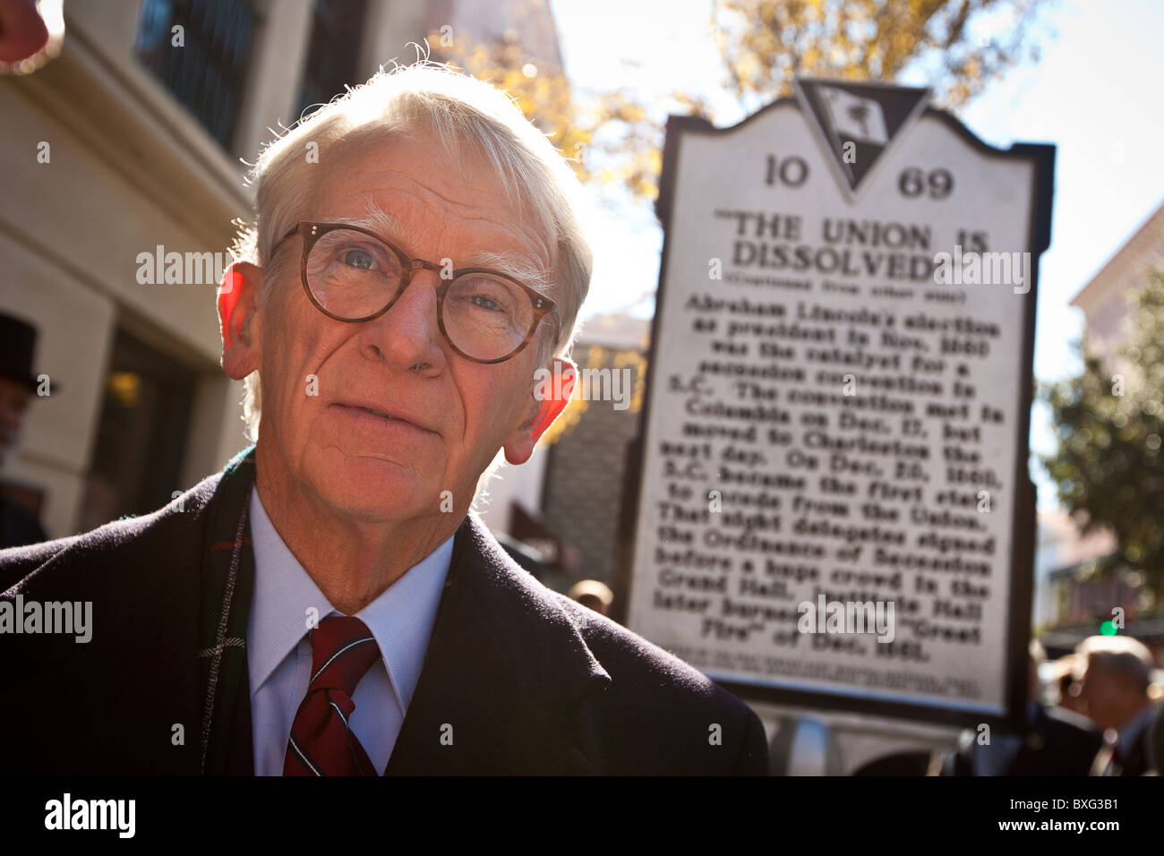 Charleston Mayor Joe Riley unveils a historical marker in observance of ...