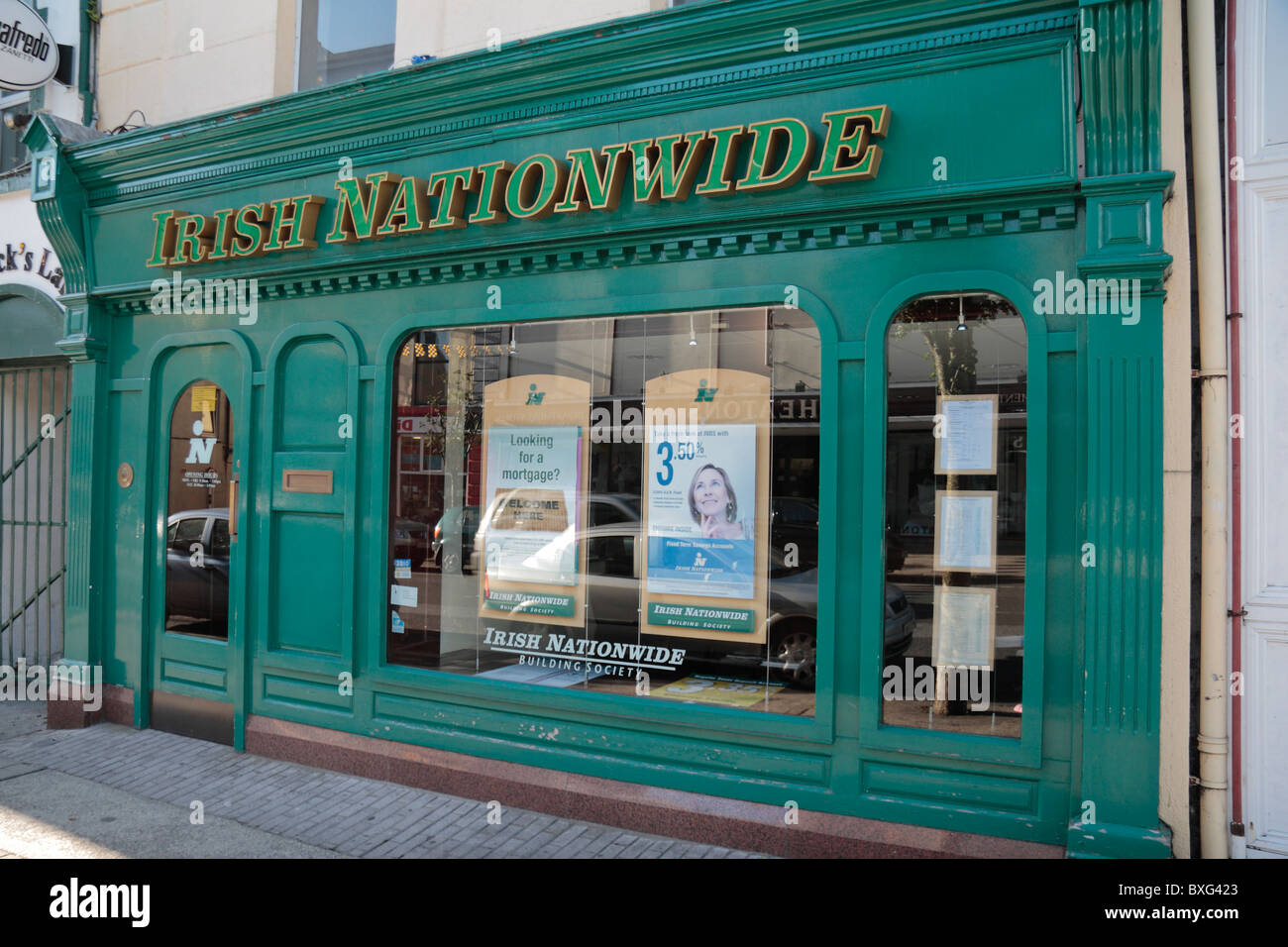 The main entrance of the Irish Nationwide Building Society branch in ...