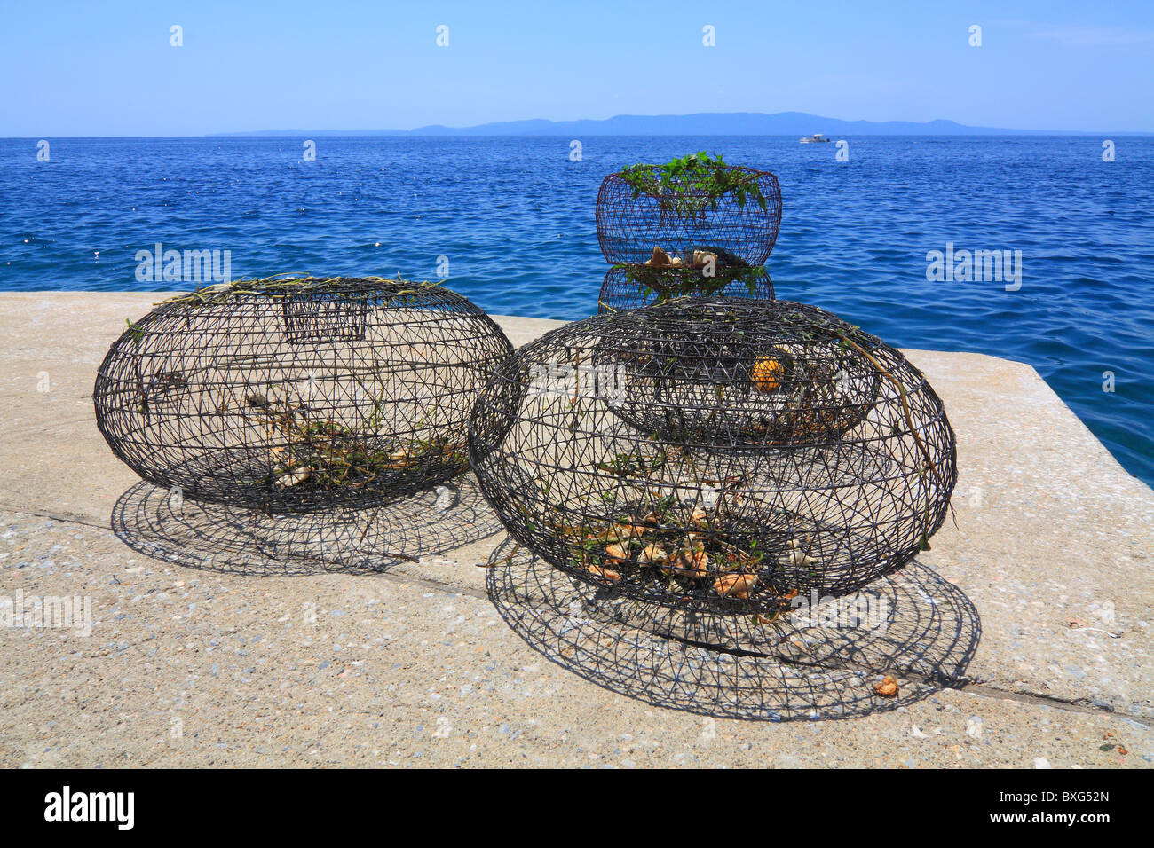 Typical Octopus traps in Chalkidiki Peninsula Stock Photo - Alamy