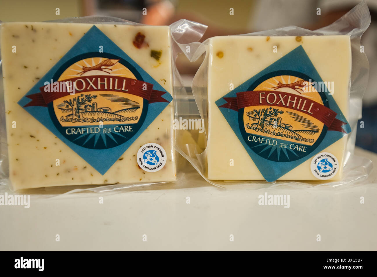Nova Scotia, Canada. Cheese at the Halifax Seaport Farmers Market Stock ...