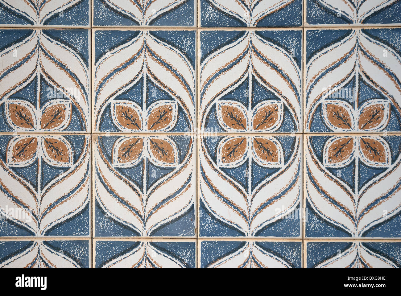 Traditional Portuguese azulejos, painted ceramic tilework Stock Photo ...