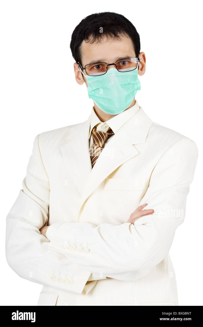 Man in a medical mask Cut Out Stock Images & Pictures - Alamy