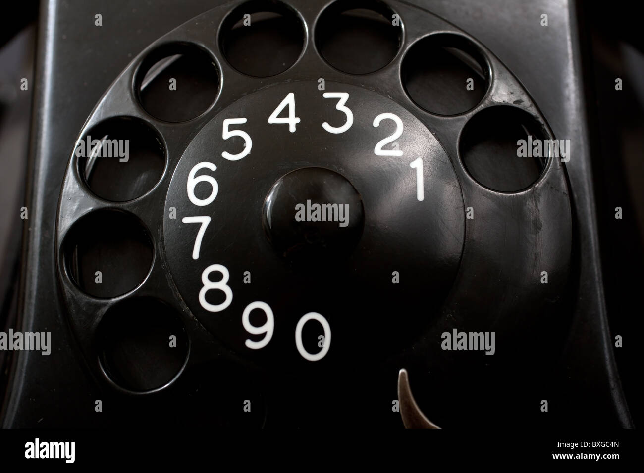 vintage black phone pulse dial Stock Photo - Alamy