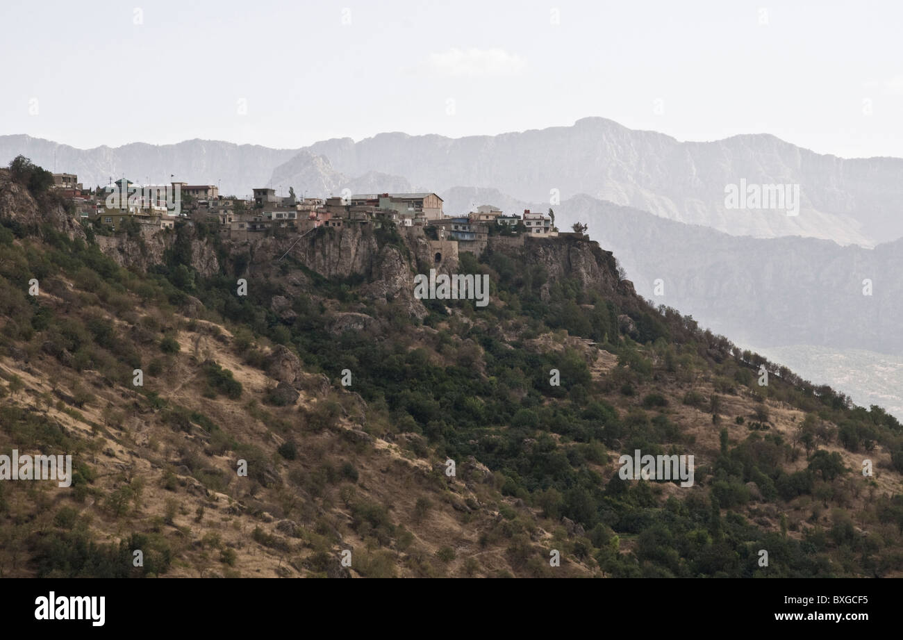 The ancient mountain fortress city of Amedi (Amadiya), located near the ...