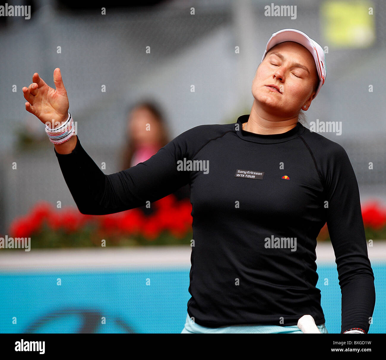 Nadia Petrova (RUS) in action against Lucie Safarova (CZE Stock Photo ...